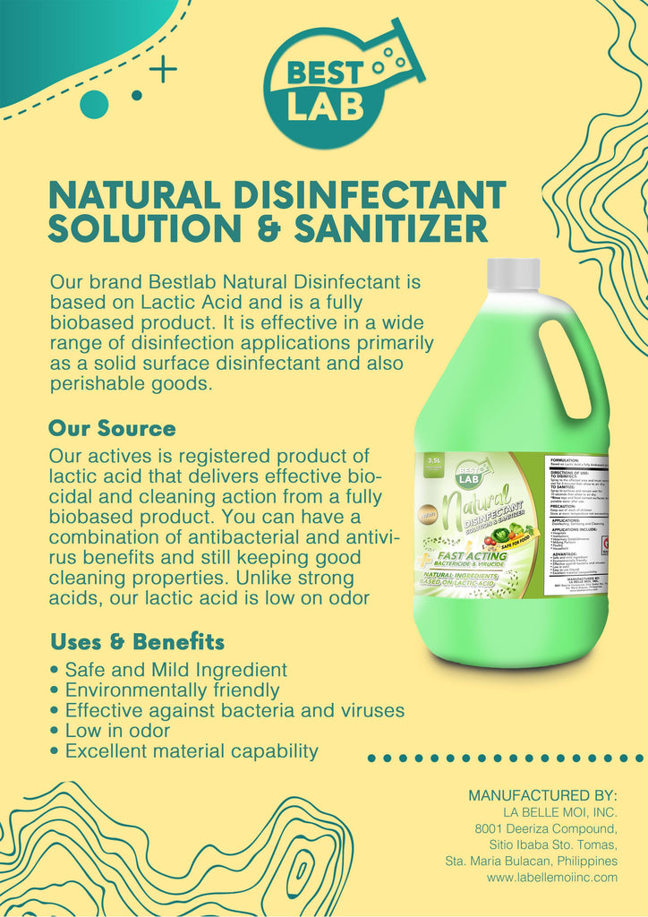 Natural Disinfectant Solution & Sanitizer 1 Gal | BestLab Philippines